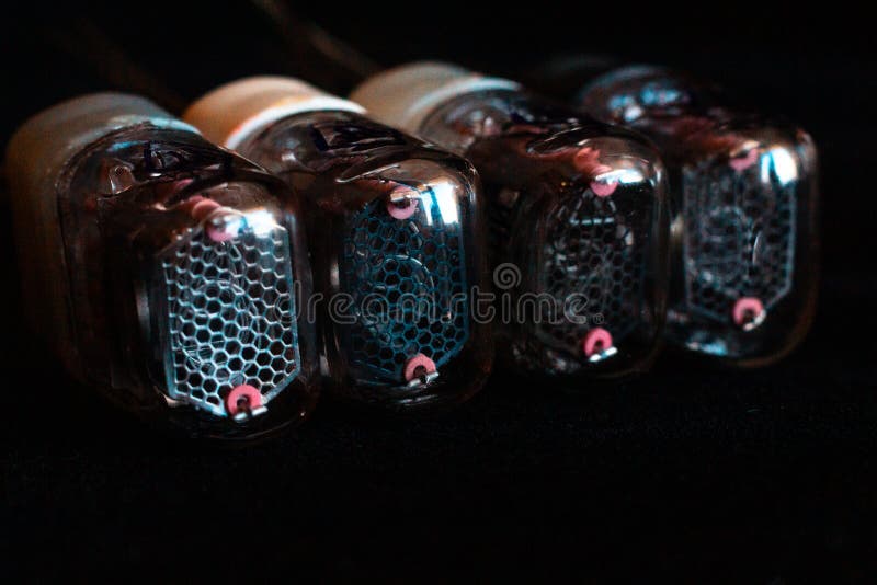 Nixie Tubes in-17, Nixie Tubes Macro Photography, Old and Retro Stock ...