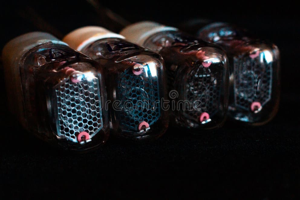Nixie Tubes in-17, Nixie Tubes Macro Photography, Old and Retro Stock ...