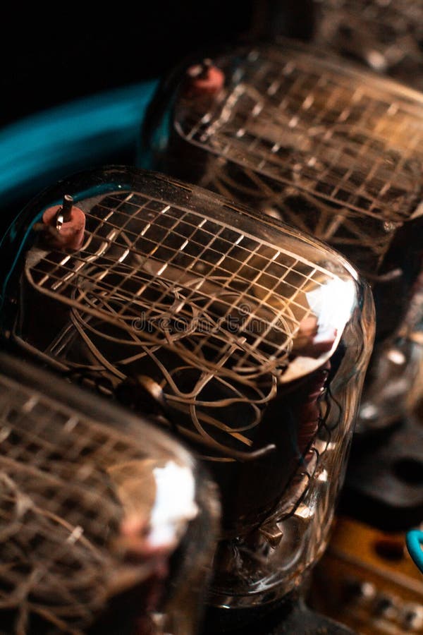 Nixie Tubes in-12 with Wires, Nixie Tubes Macro Photography, Old and ...