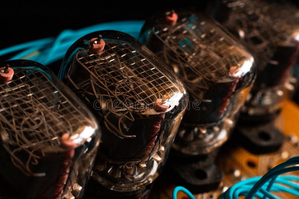 Nixie Tubes in-12 with Wires, Nixie Tubes Macro Photography, Old and ...