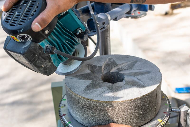 Millstone for Grinding Grain in an Old Water Mill Stock Photo - Image ...