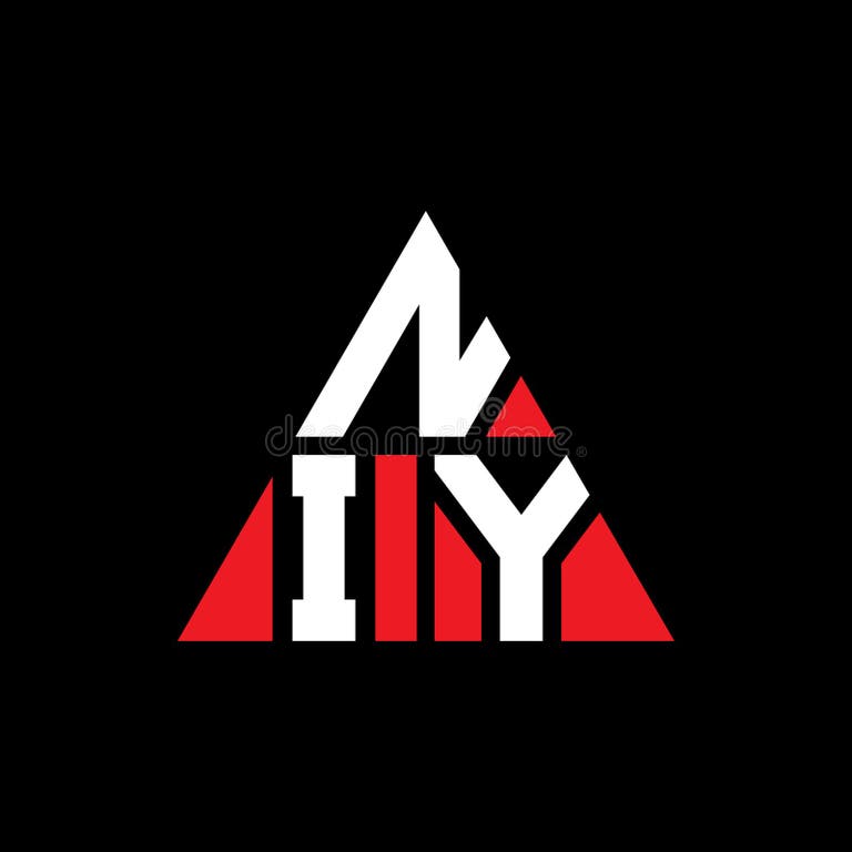 NIY Triangle Letter Logo Design with Triangle Shape. NIY Triangle Logo ...