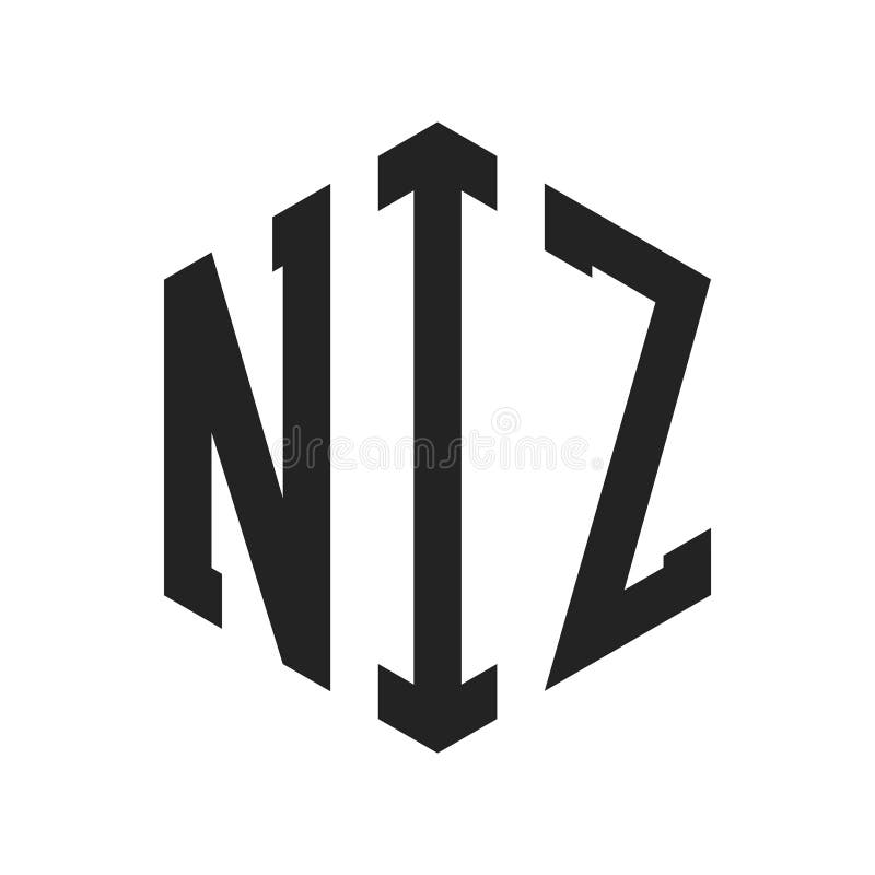 NIZ Logo Design. Initial Letter NIZ Monogram Logo Using Hexagon Shape ...