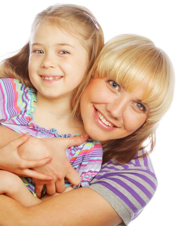 Muchacha Con Su Madre Gorda Foto de archivo - Imagen de muchacha, rubio: 19176910