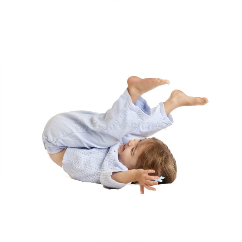 Niño Que Hace La Voltereta, Aislada En Blanco Imagen de archivo ... Niño Que Hace La Voltereta, Aislada En Blanco Imagen de archivo ...