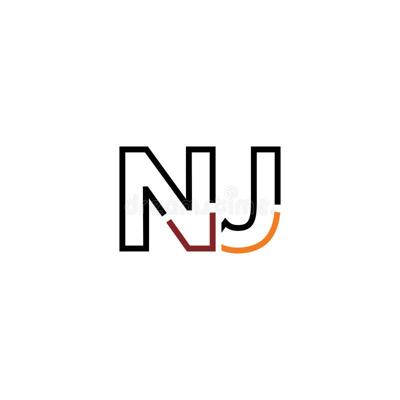 Initial Letter NJ Logo Design Vector Template. Creative Abstract NJ ...