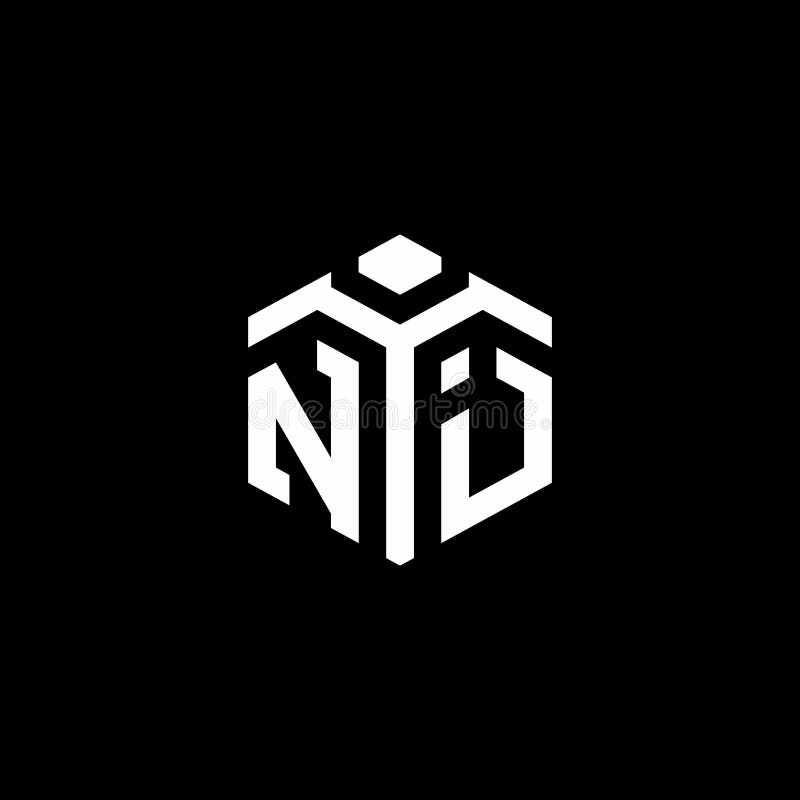 NJ Monogram Logo with Abstract Hexagon Style Design Template Stock ...