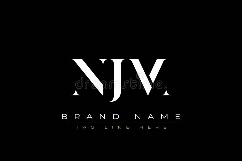 NJM Abstract Letter Logo Design Stock Vector - Illustration of ...