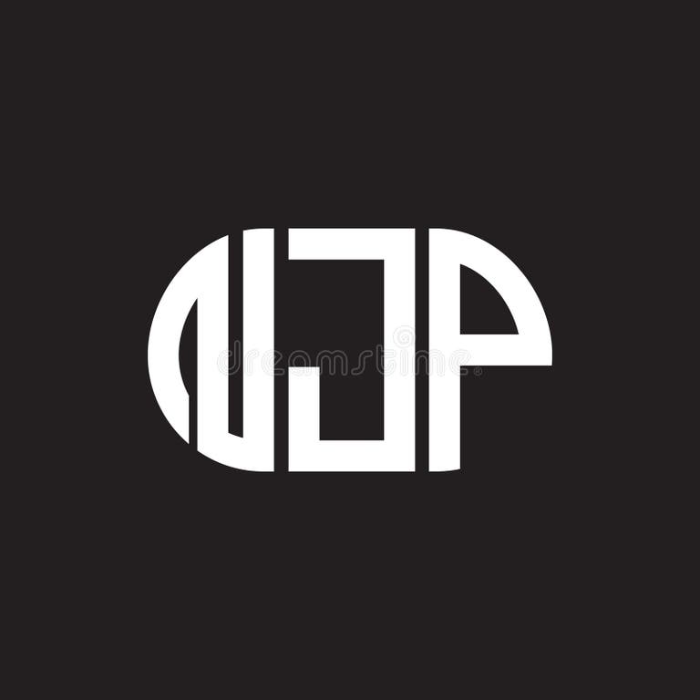 NJP Letter Logo Design on Black Background. NJP Creative Initials ...