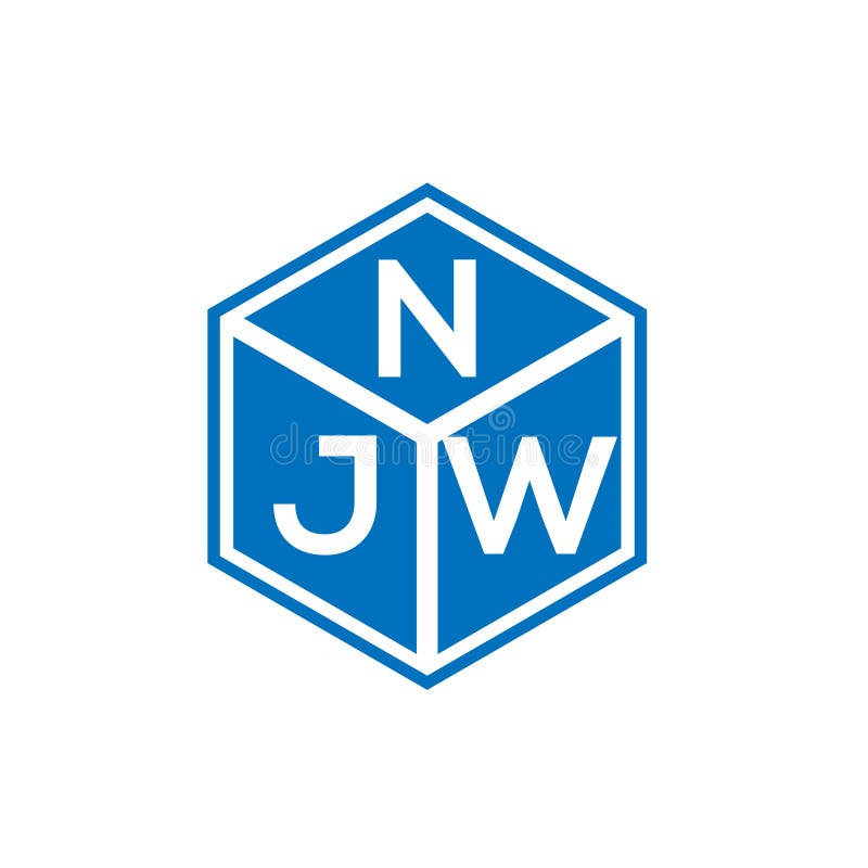 NJW Letter Logo Design on Black Background. NJW Creative Initials ...