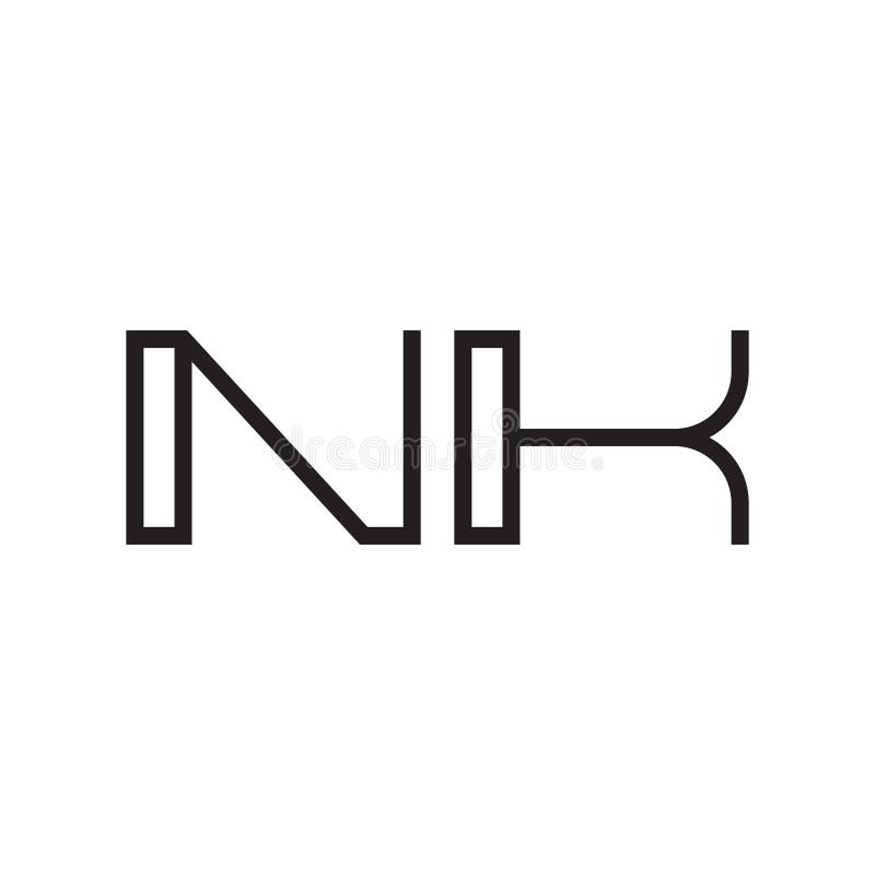 Nk Initial Letter Vector Logo Icon Stock Vector - Illustration of flat ...