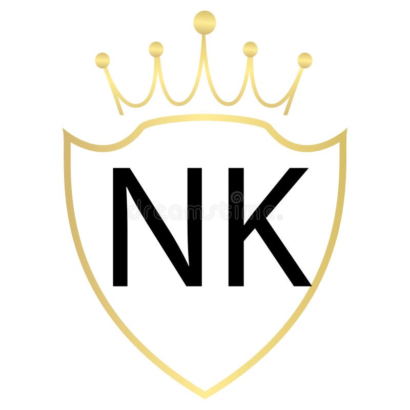 NK Letter Logo Design with Simple Style Stock Vector - Illustration of ...