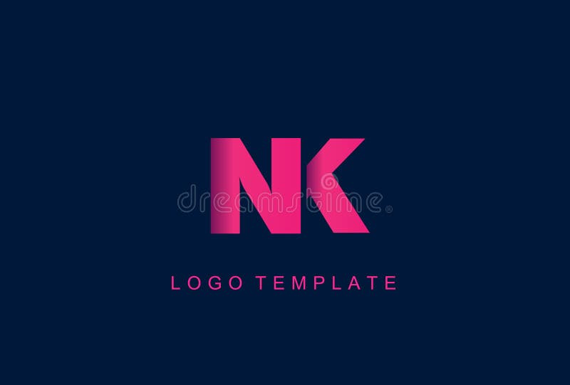 NK N+K Letter Logo Vector Design. Stock Vector - Illustration of letter ...