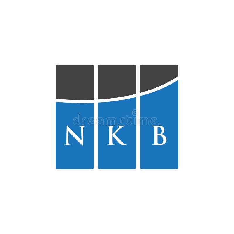 NKB Letter Logo Design on WHITE Background. NKB Creative Initials ...