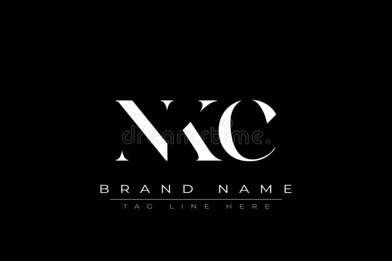 NKC Abstract Letter Logo Design Stock Vector - Illustration of alphabet ...