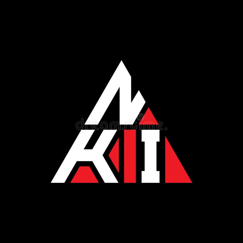 NKI Triangle Letter Logo Design with Triangle Shape. NKI Triangle Logo ...
