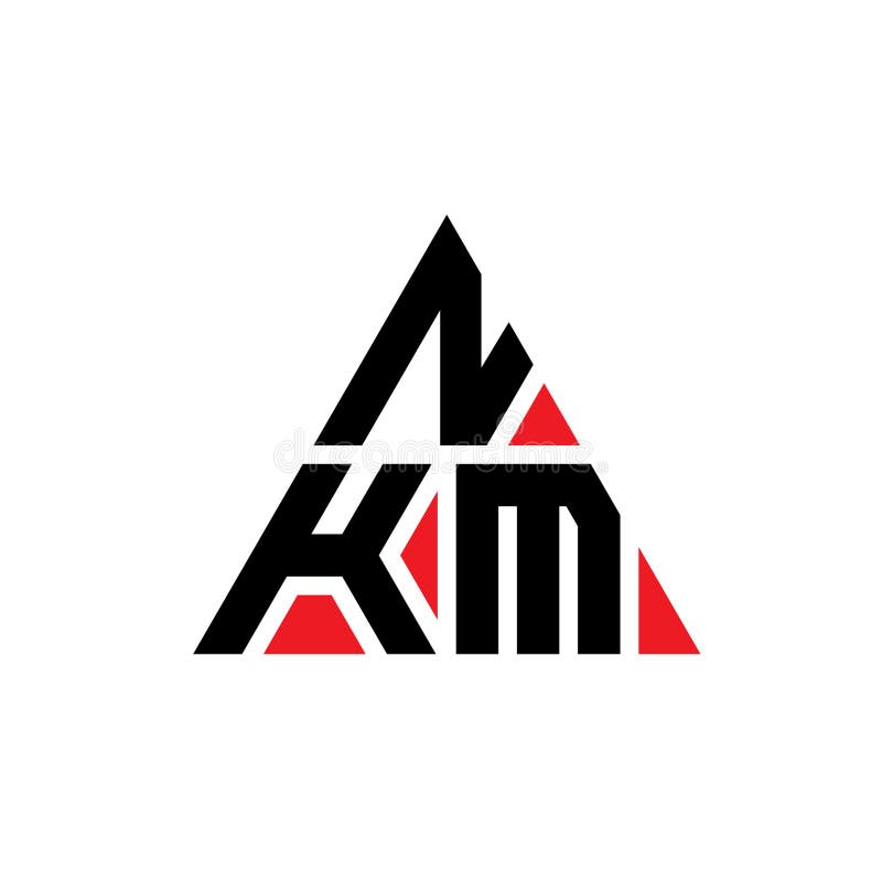 NKM Triangle Letter Logo Design with Triangle Shape. NKM Triangle Logo ...