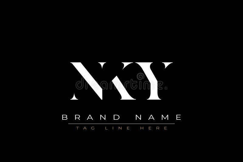 NKY Abstract Letter Logo Design Stock Vector - Illustration of line ...
