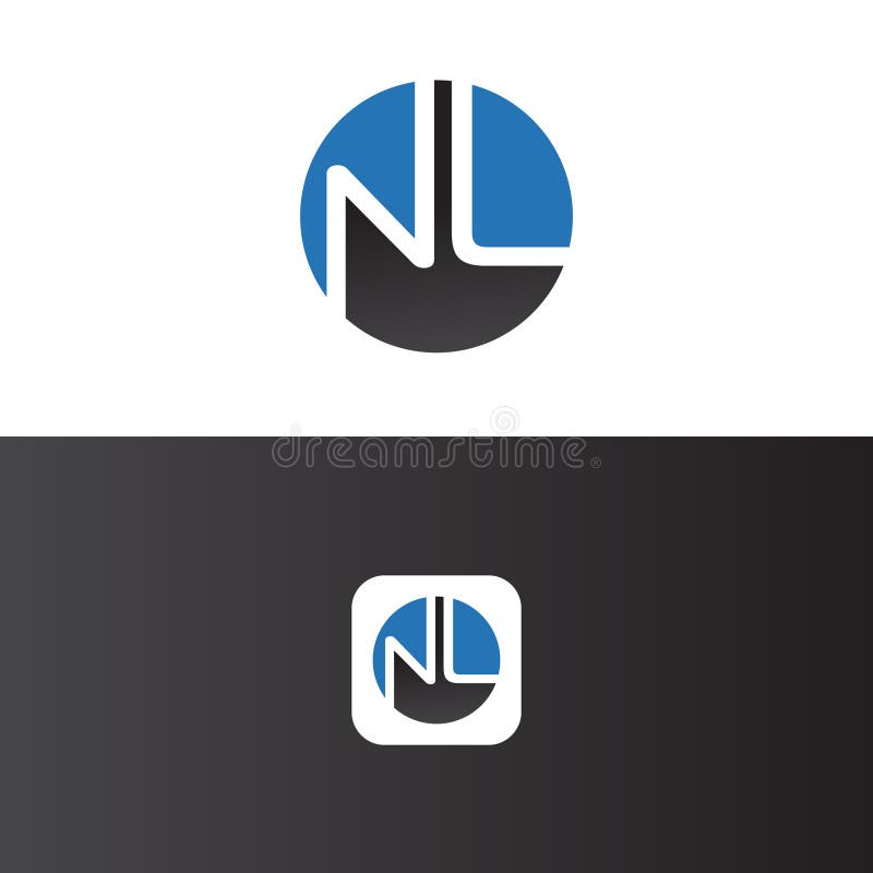 NL Letter Logo Design Template Vector Stock Vector - Illustration of ...
