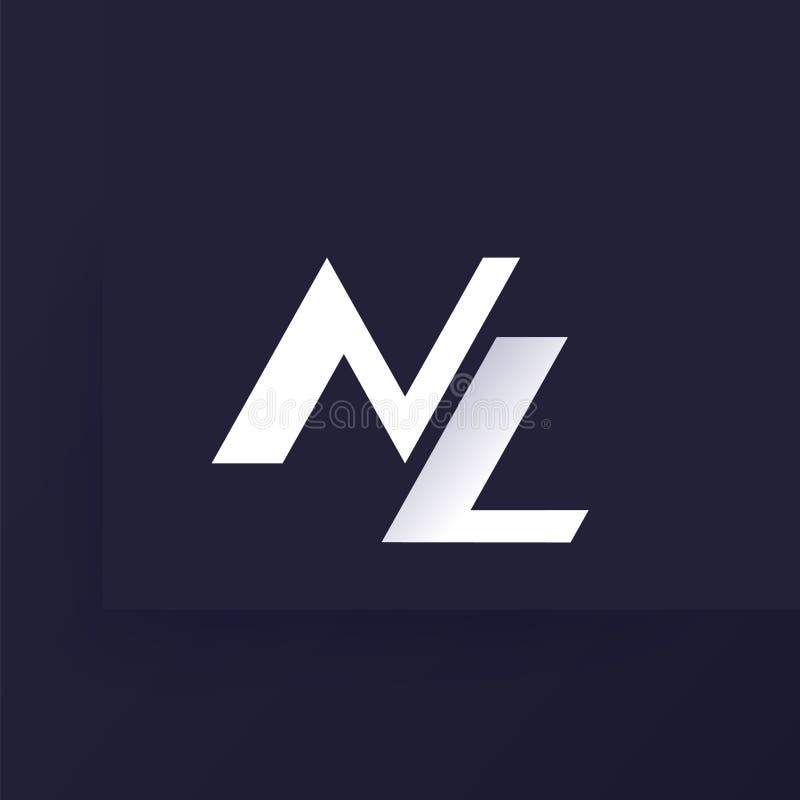NL Letters Logo, Vector Monogram Stock Illustration - Illustration of ...