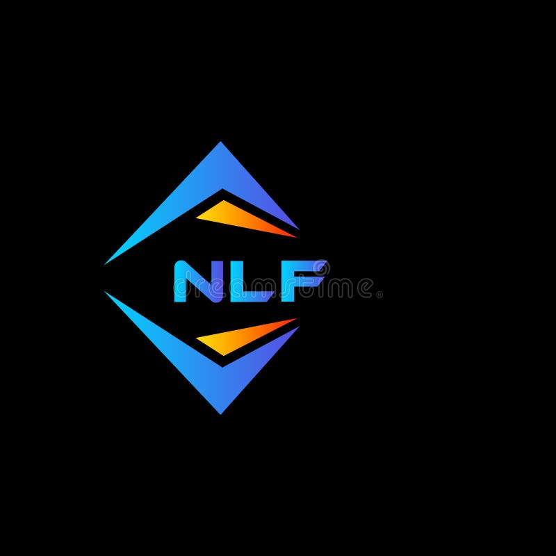 NLF Abstract Technology Logo Design on Black Background. NLF Creative ...
