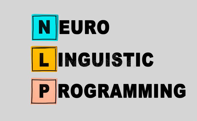 NLP - Abbreviation on Gray Background. Business Concept. Multi Colored ...