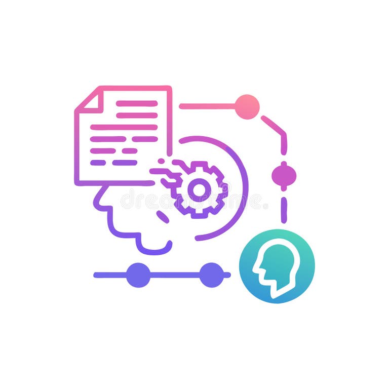 NLP Technology Icon stock photo. Illustration of search - 357857638