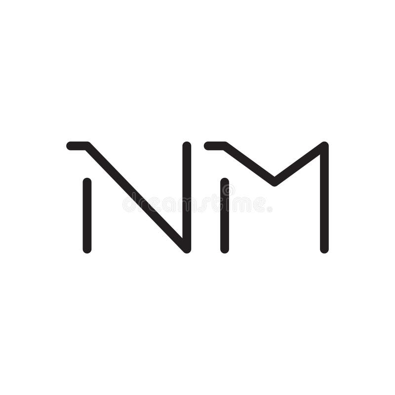 Nm Initial Letter Vector Logo Icon Stock Vector - Illustration of ...