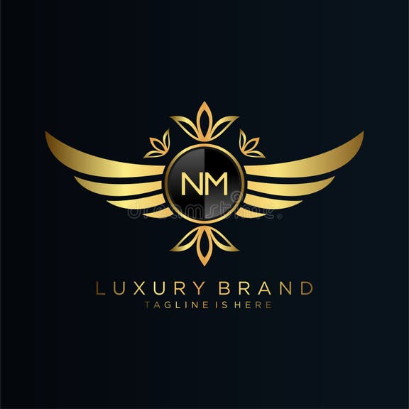 NM Letter Initial with Royal Template.elegant with Crown Logo Vector ...