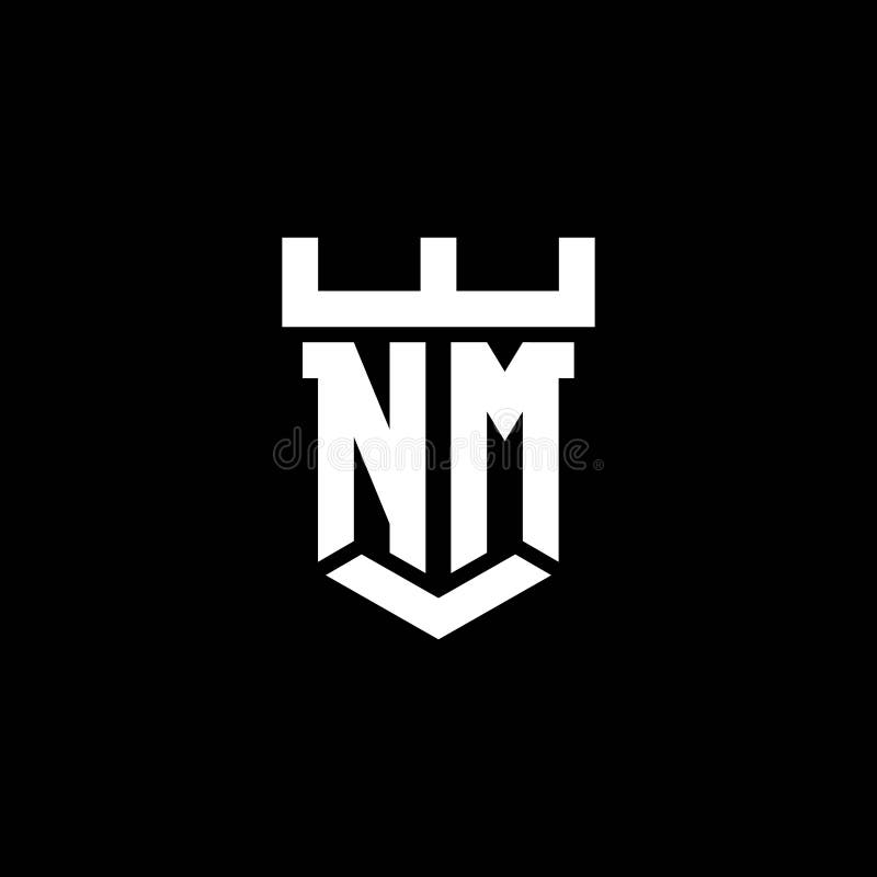 NM Logo Letter Castle Shape Style Stock Vector - Illustration of ...