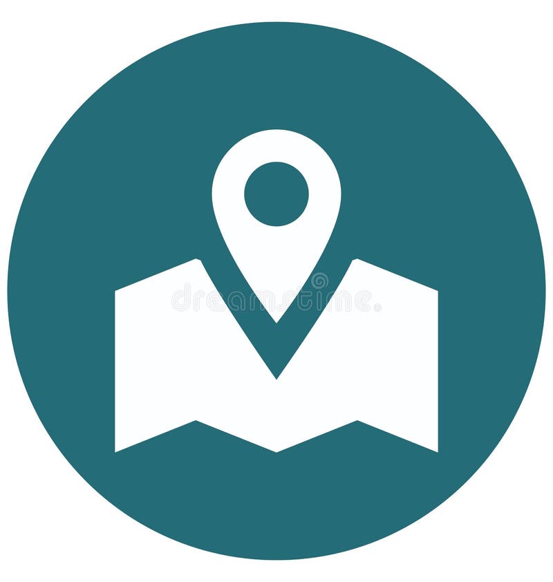 Map Pin Two Colors Glyph Vector Icon Isolated and Editable Stock Vector ...