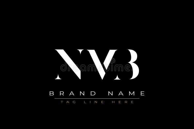 NMB Abstract Letter Logo Design Stock Vector - Illustration of font ...