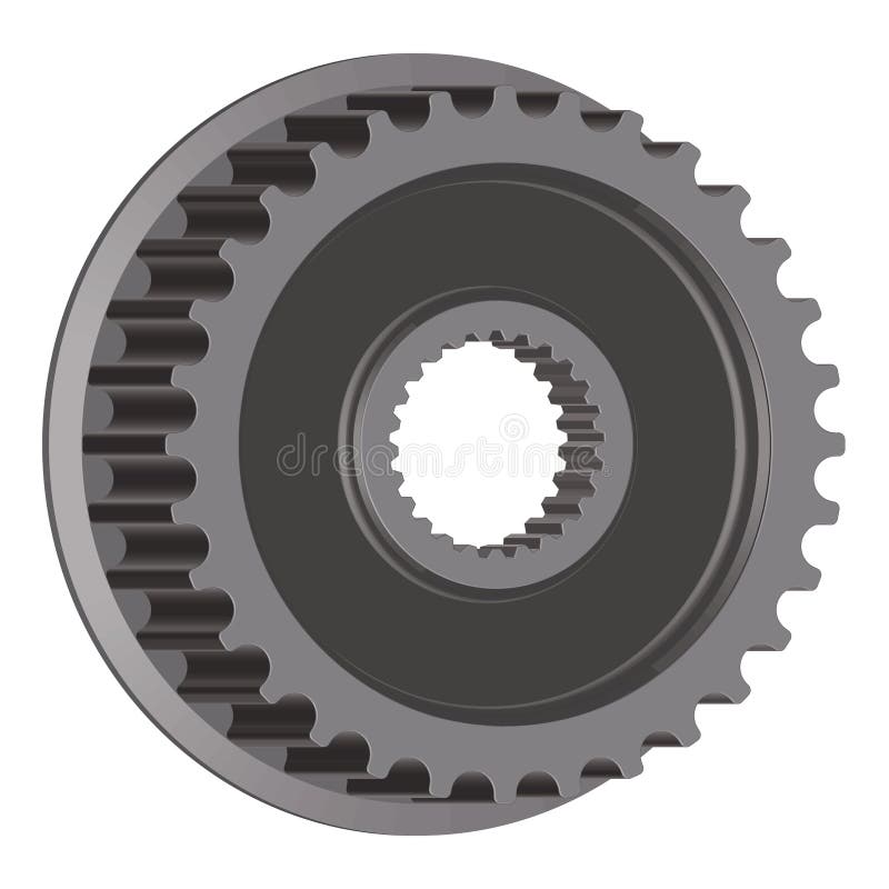 Timing Pulley. Machine Parts. Isometric Icons Stock Vector ...