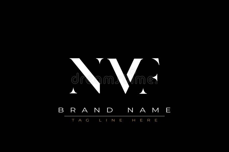 NMF Abstract Letter Logo Design Stock Vector - Illustration of logotype ...