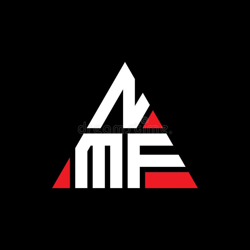 NMF Triangle Letter Logo Design with Triangle Shape. NMF Triangle Logo ...