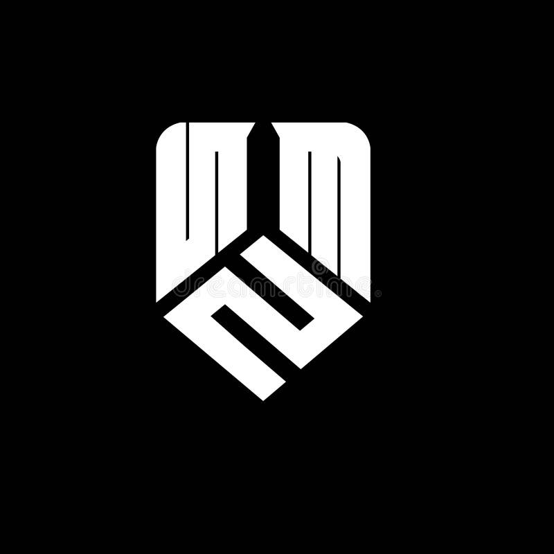 NMN Abstract Monogram Shield Logo Design on White Background. Stock ...