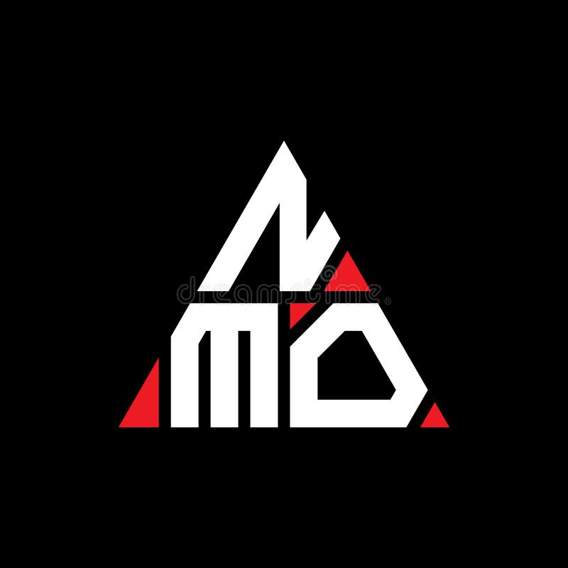 NMO Triangle Letter Logo Design with Triangle Shape. NMO Triangle Logo ...