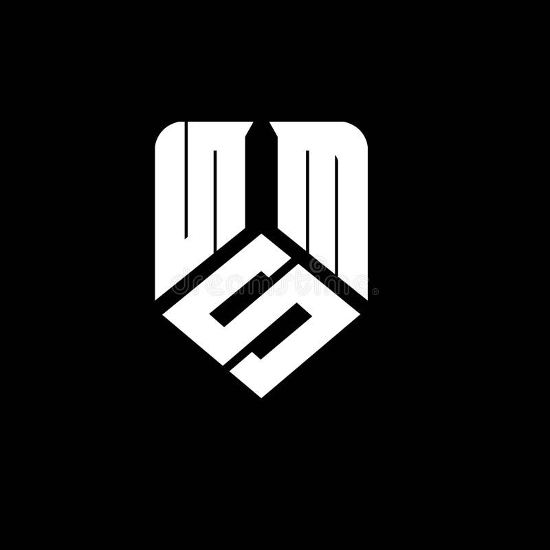 NMS Abstract Monogram Shield Logo Design on White Background. Stock ...