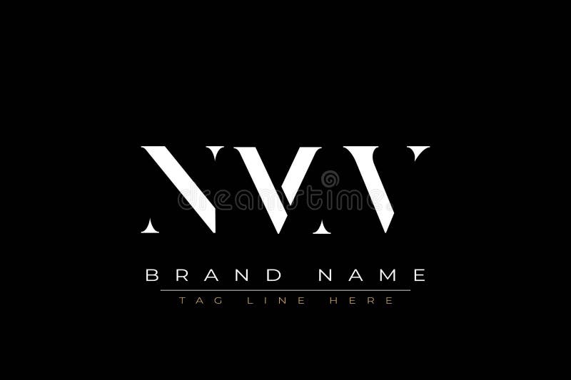 NMV Abstract Letter Logo Design Stock Vector - Illustration of sign ...