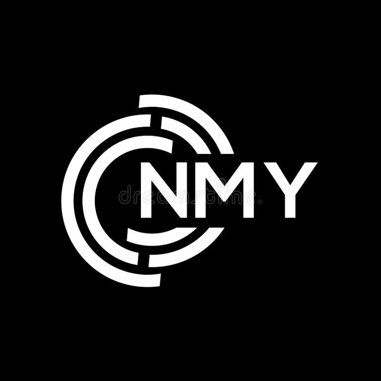 NMY Letter Logo Design on Black Background.NMY Creative Initials Letter ...