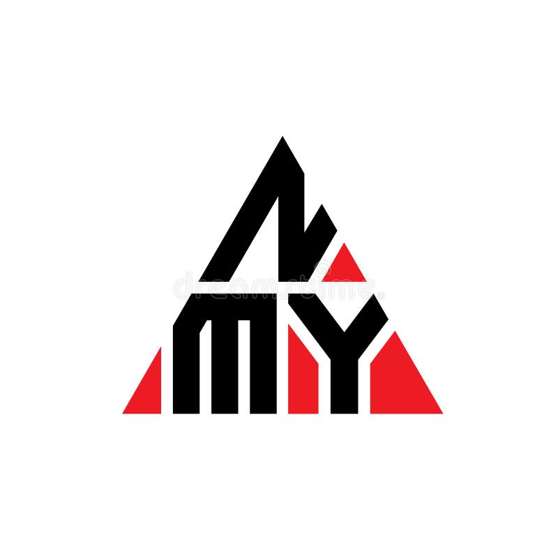 NMY Triangle Letter Logo Design with Triangle Shape. NMY Triangle Logo ...