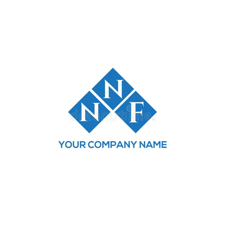 NNF Letter Logo Design on WHITE Background. NNF Creative Initials ...