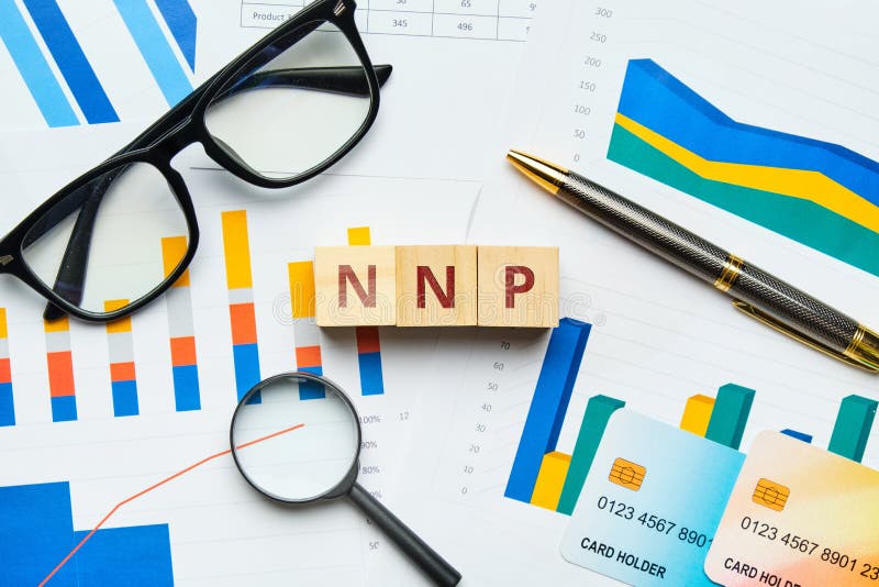 NNP with Graphs and Reports on Paper Stock Image - Image of word ...