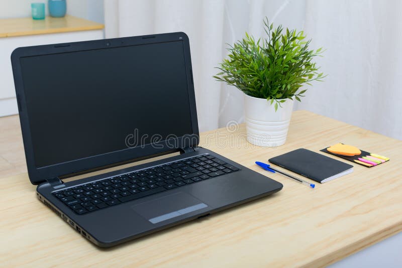 Telecommuting at Home with Laptop. Stock Photo - Image of internet ...