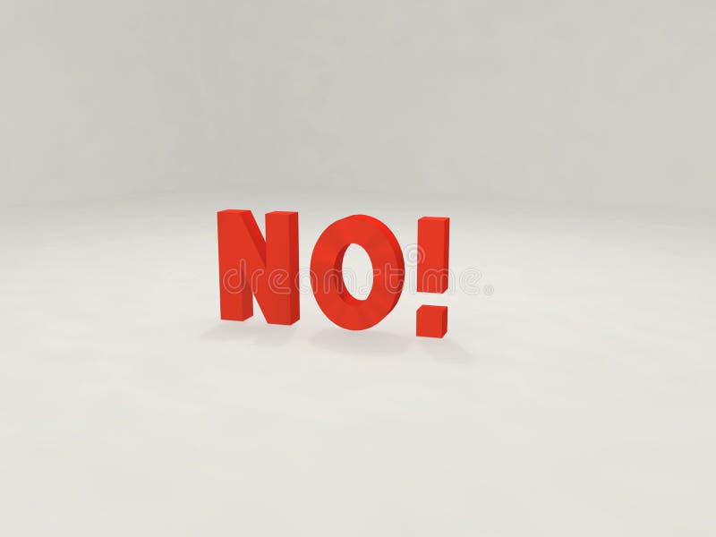 No 3d! illustrazione di stock. Illustrazione di espressione - 44390