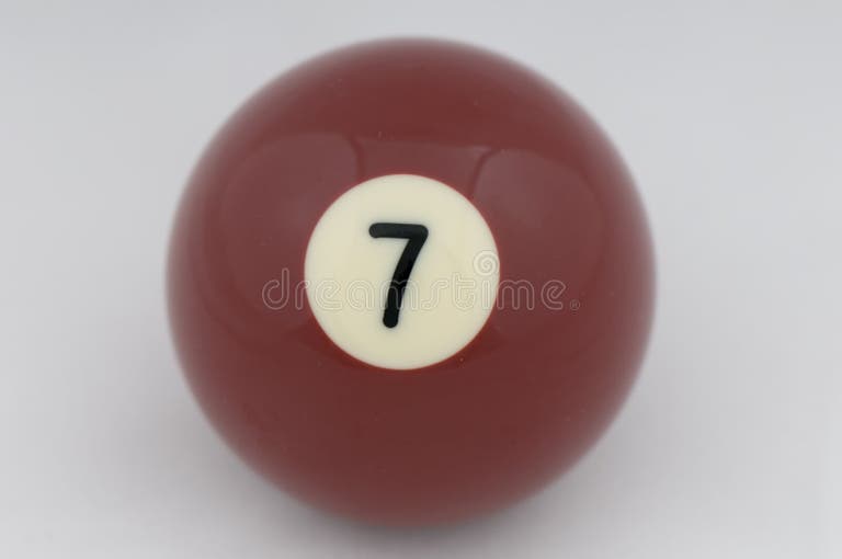 No 7 Pool Ball stock image. Image of maroon, ball, play - 5386547