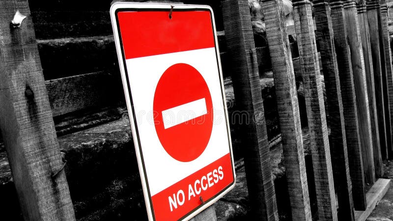 Stop no access stock photo. Image of access, place, block - 26329894