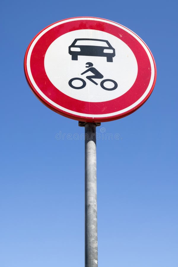 No Access for Motor Vehicles Stock Photo - Image of prohibition ...
