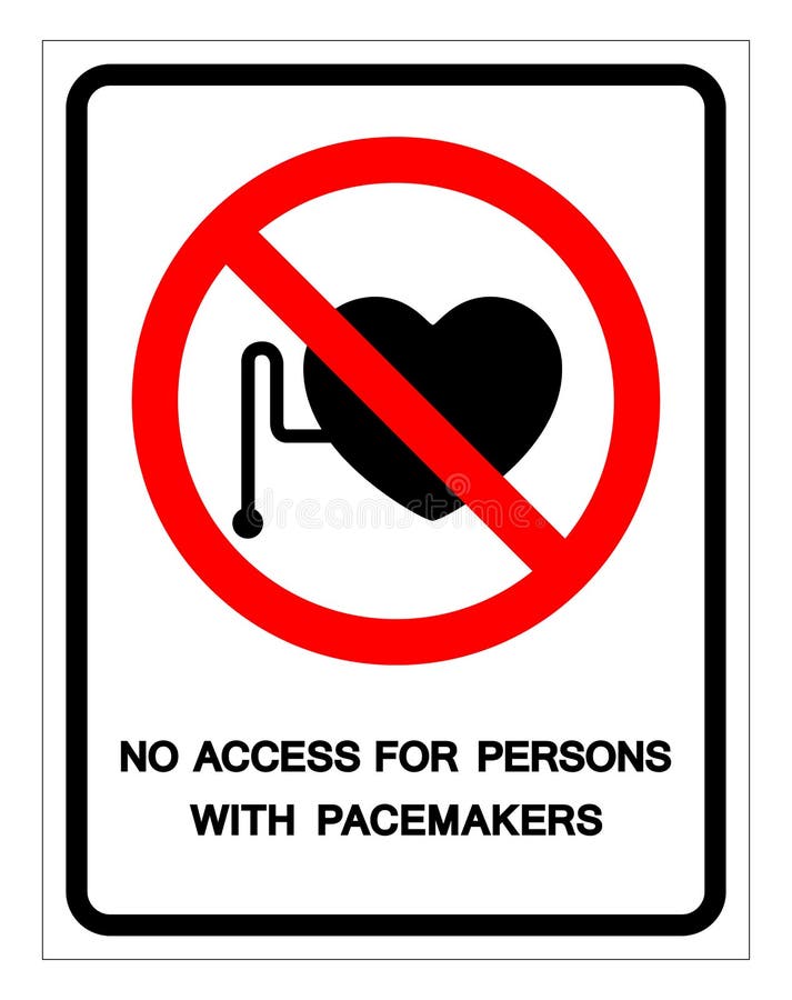 No Access for Persons with Pacemakers Symbol Sign, Vector Illustration ...