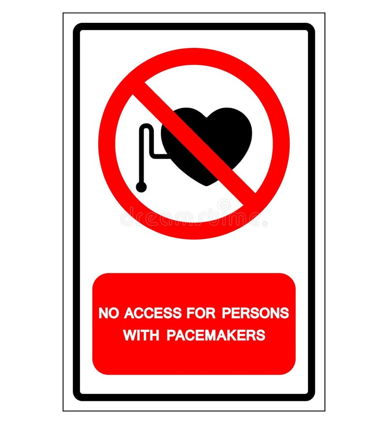 No Access for Persons with Pacemakers Symbol Sign, Vector Illustration ...